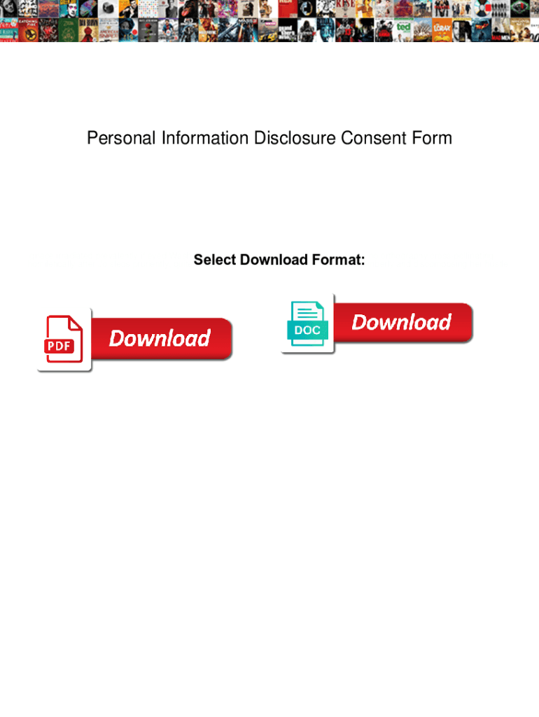 Fillable Online Personal Information Disclosure Consent Form. Personal ...