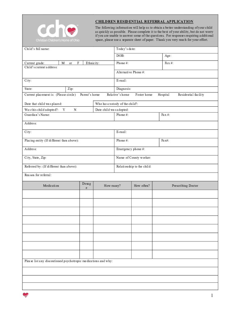 Fillable Online Childrens services referral and assessment Fax Email ...