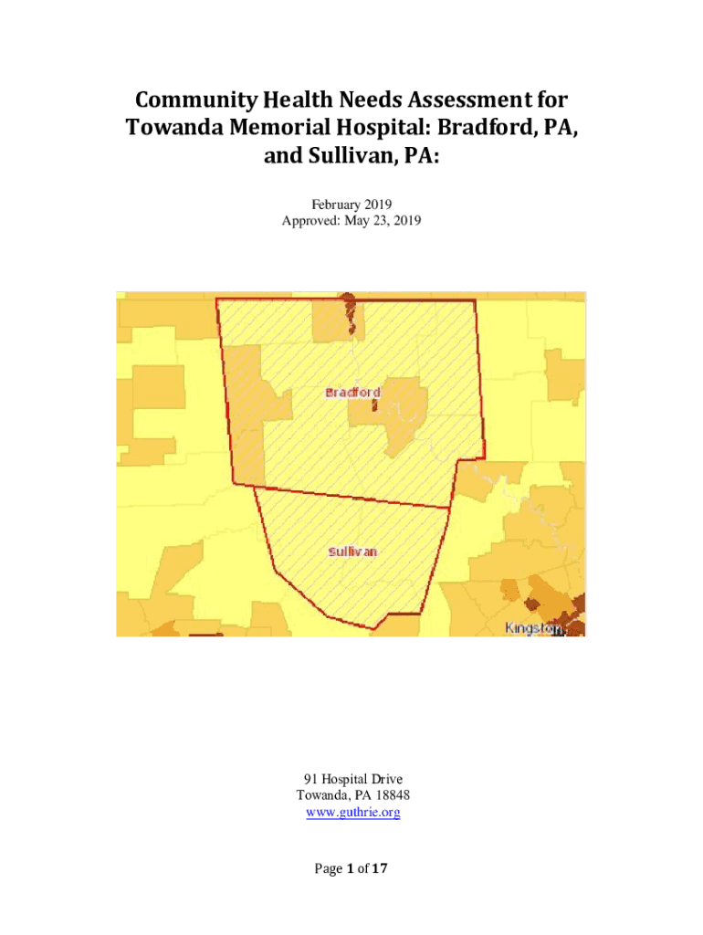 Fillable Online Community Health Needs Assessment for Towanda Memorial ...