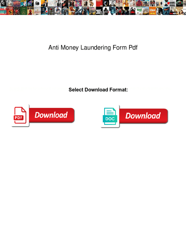 Fillable Online Anti Money Laundering Form Pdf. Anti Money Laundering ...