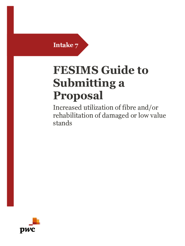 Fillable Online FESIMS Guide to Submitting a ProposalIntake 7.docx Fax ...