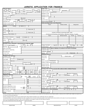 Fillable Online Z Juristic Application Form.xls Fax Email Print - pdfFiller