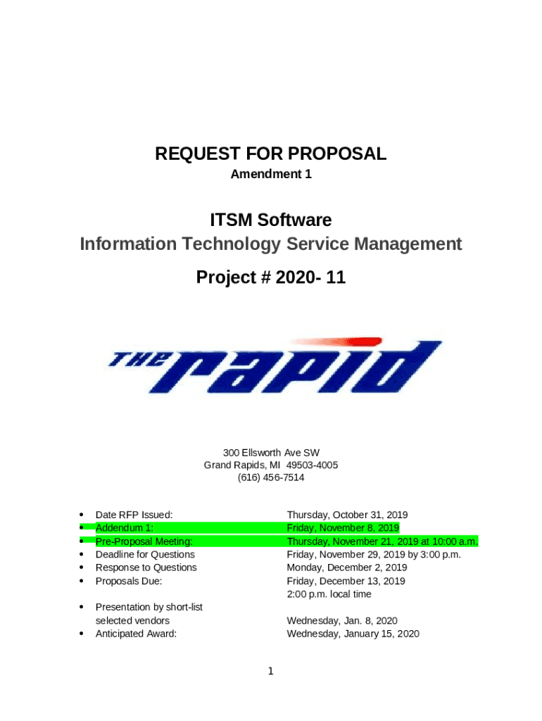 2020-11: ITSM Software - Ination Technology Services ... Doc Template | pdfFiller