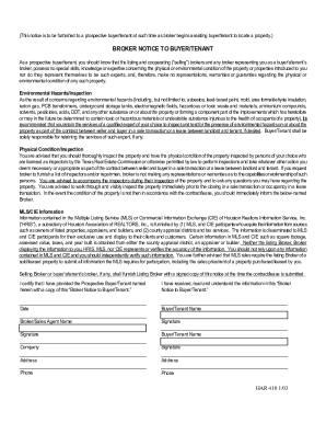 Fillable Online Broker Notice to BuyerTenant (HAR 410) Fax Email Print ...