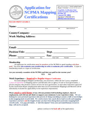 NCPMA Certification Application Doc Template | pdfFiller