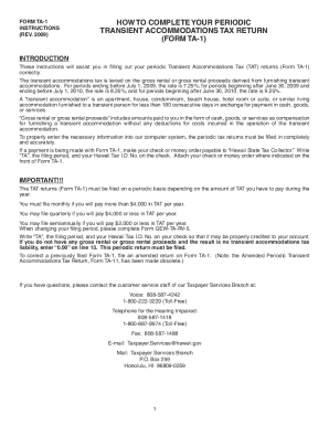 Fillable Online Instructions For Form Ta-1 - Periodic Transient ... Fax Email Print - pdfFiller