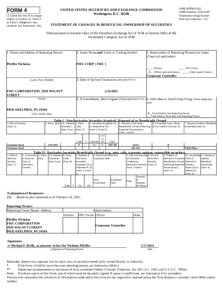 FMC CORP (. EDGAR Online Pro Doc Template | pdfFiller