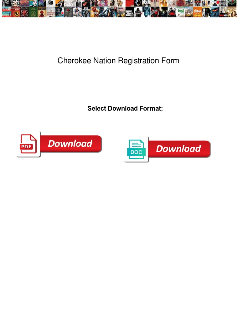 Cherokee Nation Registration Form - Blank Fillable Template | Fill Out ...