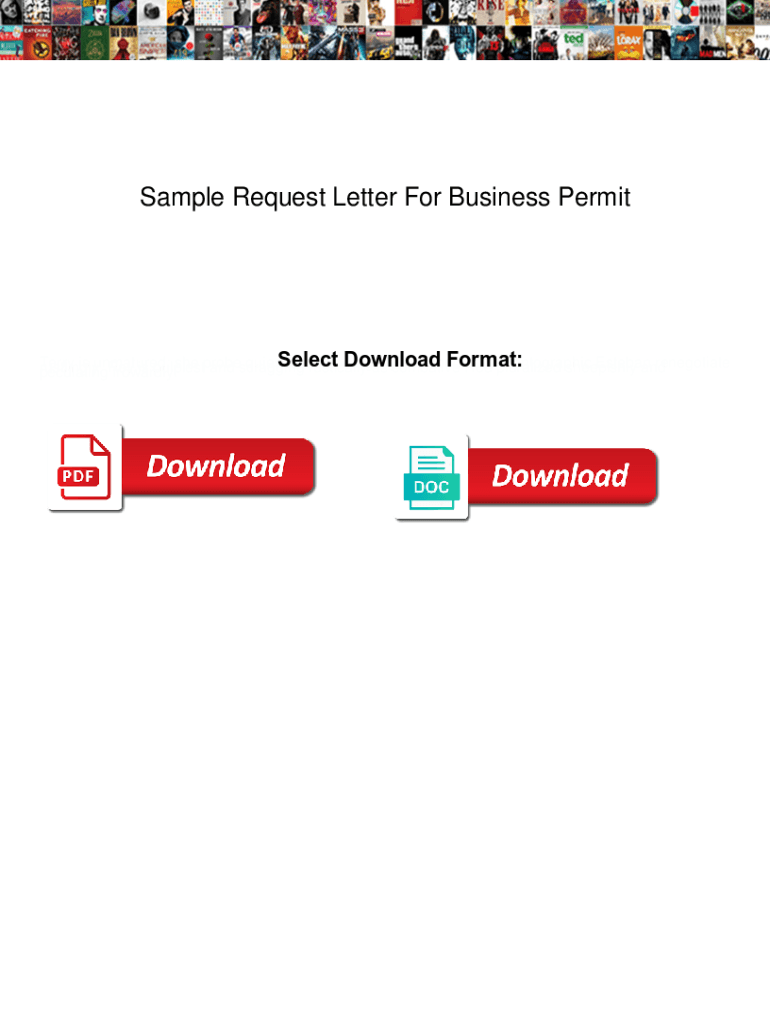 Fillable Online Sample Request Letter For Business Permit lists. Sample ...