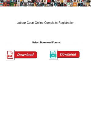Fillable Online Labour Court Online Complaint Registration. Labour ...
