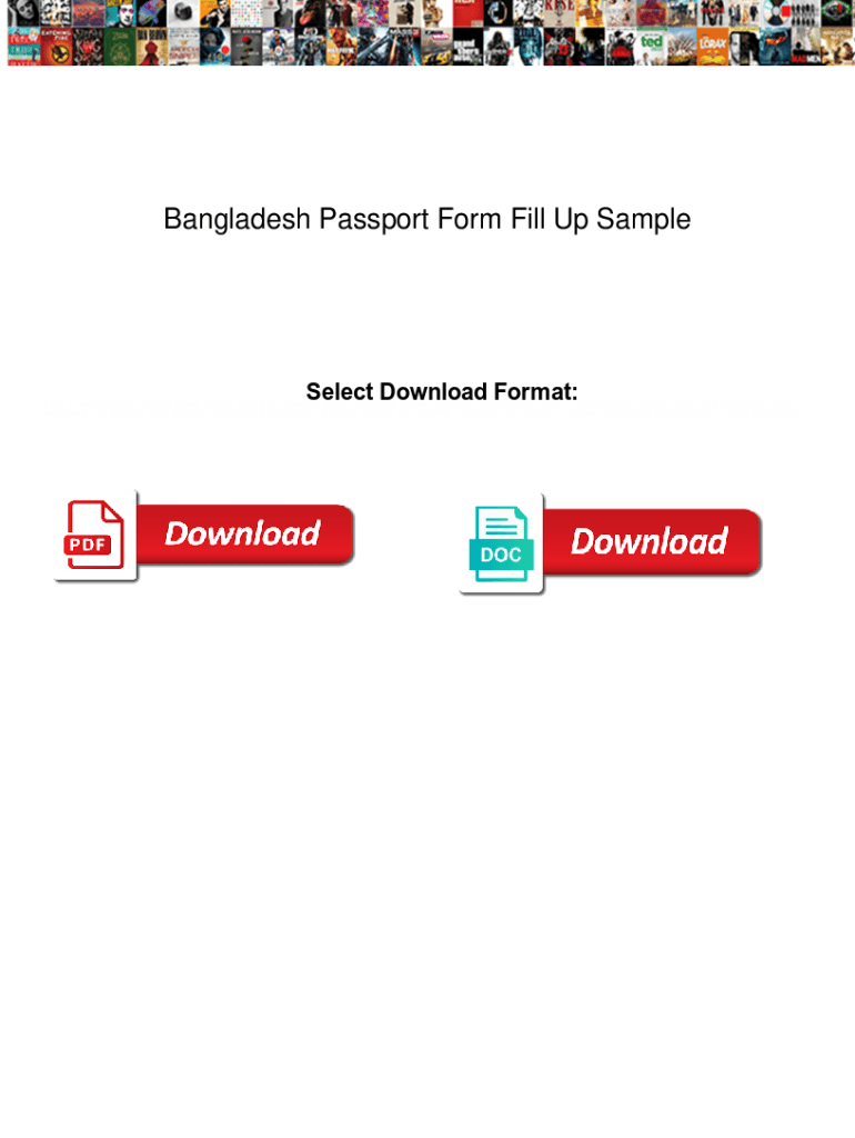 Fillable Online Bangladesh Passport Form Fill Up Sample. Bangladesh ...
