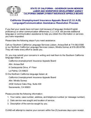 Fillable Online cuiab ca CUIAB Language Resolution Process and ...