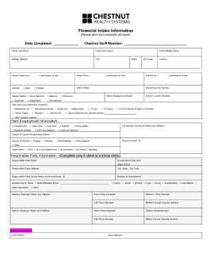 Fillable Online Re: Assessment for Chestnut Health Systems Substance ...