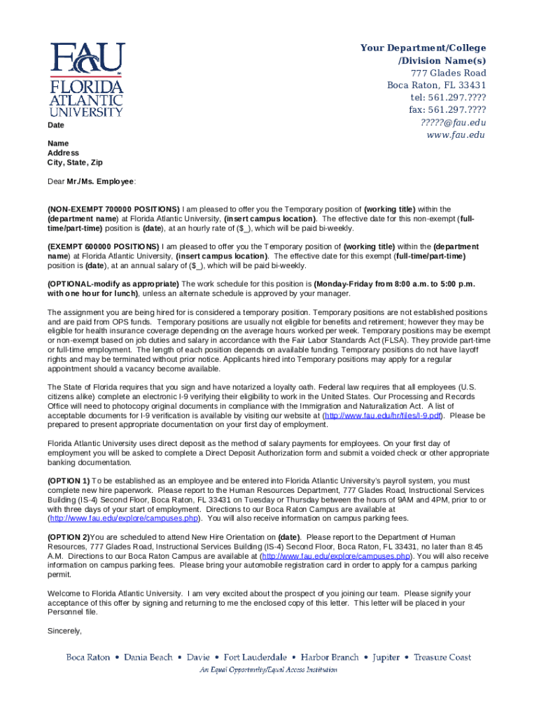 Job Offer Letter Template Word Recruiting Sep, 2021 ... Doc Template ...