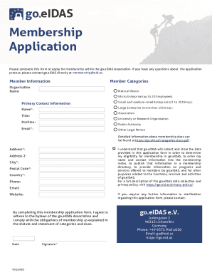 Fillable Online Membership Application - go.eid.as Fax Email Print ...