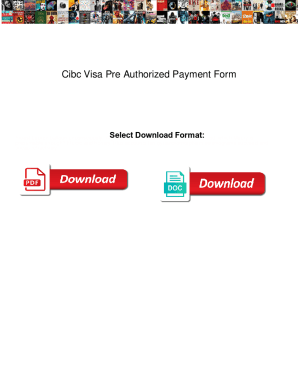Fillable Online Cibc Visa Pre Authorized Payment Form. Cibc Visa Pre ...