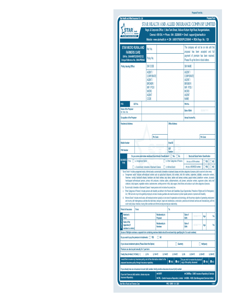 Fillable Online Download Health Insurance Brochures StarHealth.in Fax ...