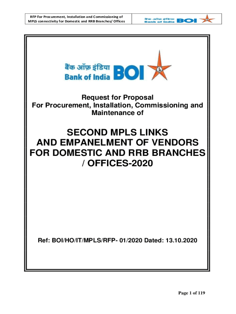 Fillable Online RFP - Second MPLS links for domestic and RRB branches ...
