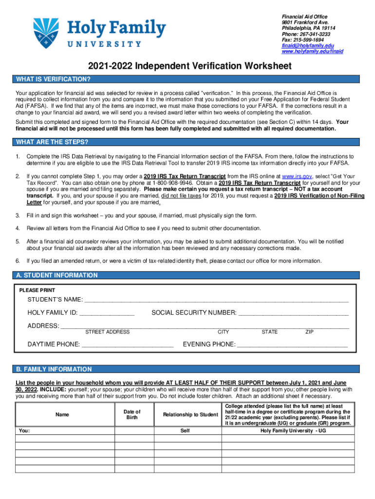 Fillable Online Fillable Online holyfamily Verif Form - Dep - holyfamily ... Fax Email Print ...