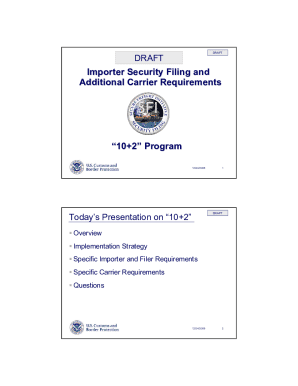 Fillable Online Importer Security Filing and Additional Carrier ... Fax ...