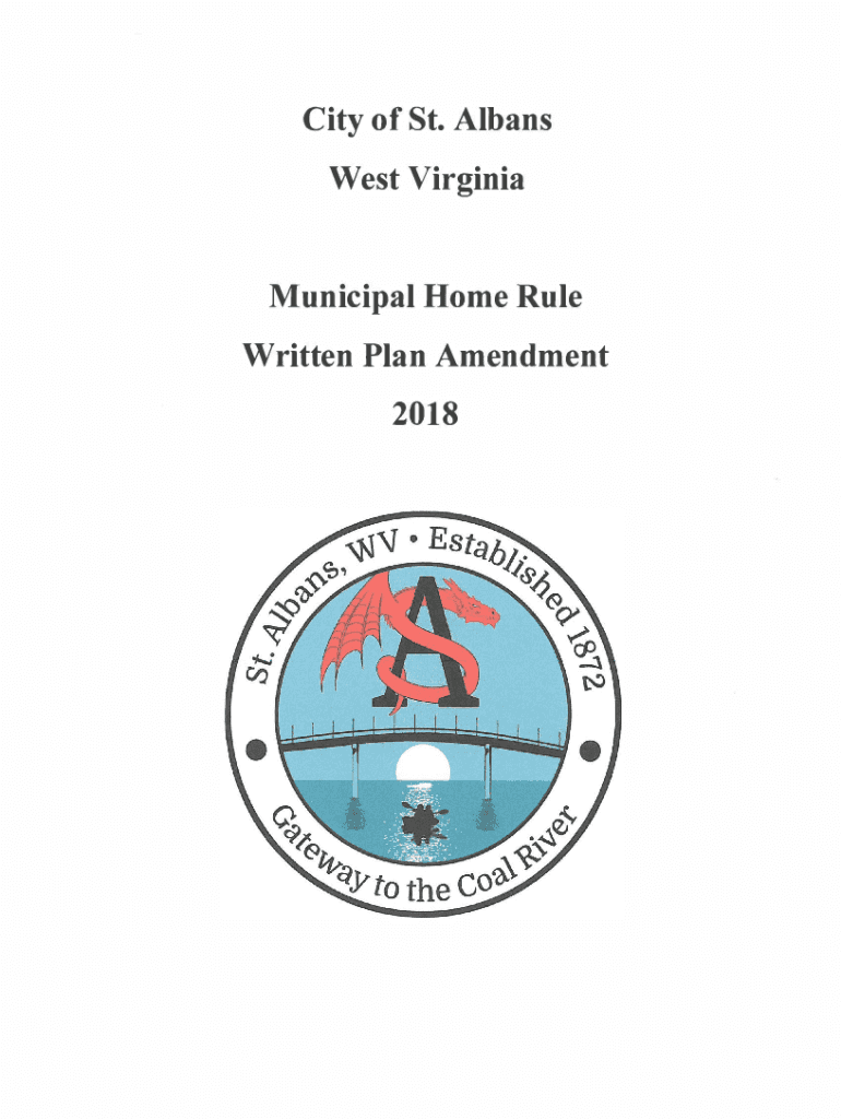 Fillable Online revenue wv City of St. Albans West Virginia Municipal Home Rule Written Plan ...