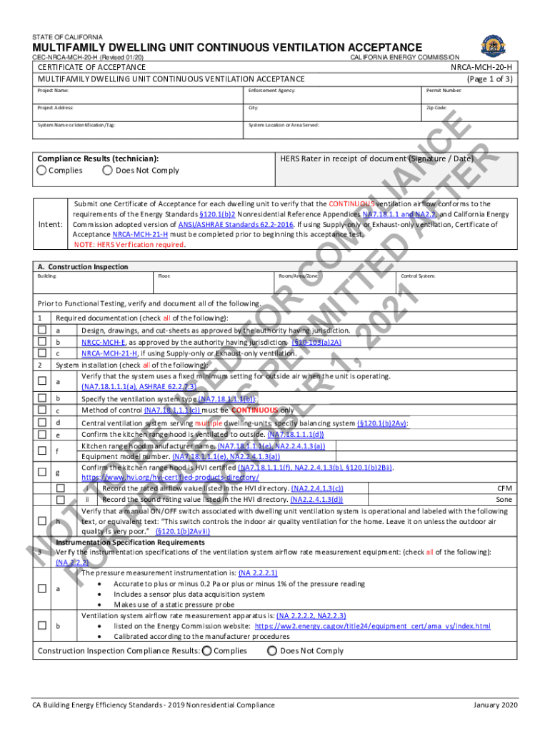 Fillable Online Energy Code Ace - Nonresidential Compliance Documents ...