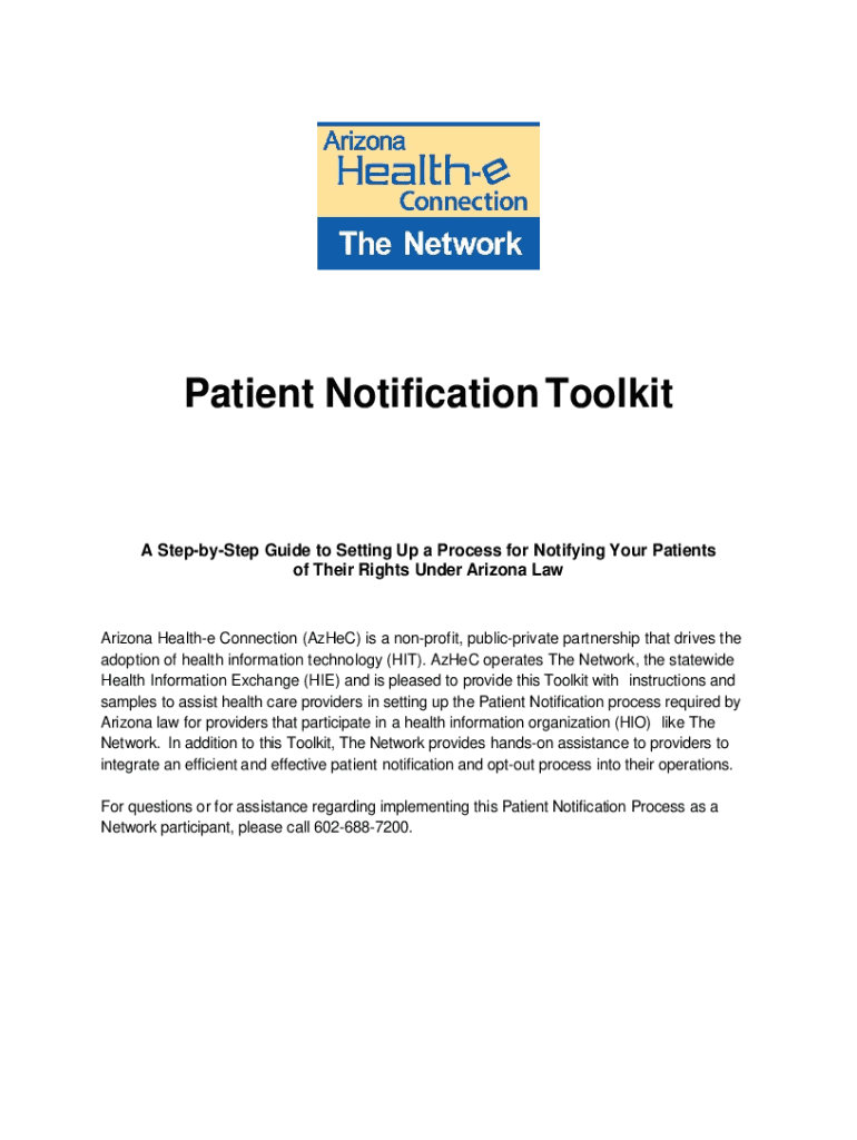 Fillable Online Introduction to the Patient Notification ...