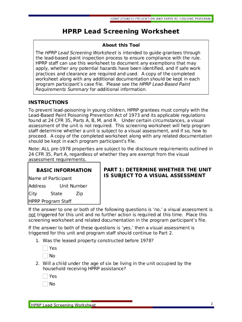 www.hudexchange.inforesource1205HPRP Lead-Based Paint Screening ...