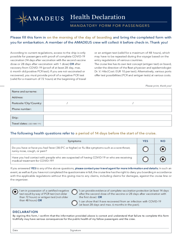 Fillable Online Fill Out Passenger Locator Forms Before You Travel - The ... Fax Email Print ...
