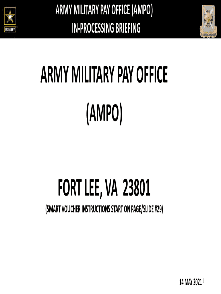 Fillable Online Army Military Pay Office (AMPO) - United States Army ...