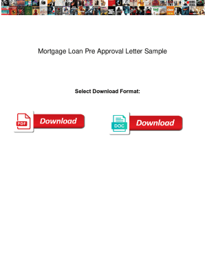 Fillable Online Mortgage Loan Pre Approval Letter Sample. Mortgage Loan ...