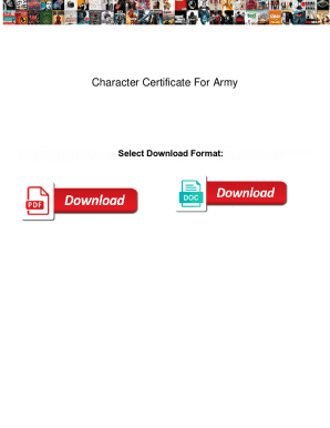 Fillable Online Character Certificate For Army. Character Certificate ...