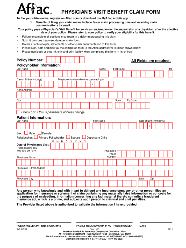 Fillable Online New Claim Form PDFs for WEB - CWHCIWEB Fax Email Print ...