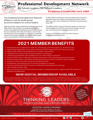 Fillable Online Professional Development Network School Leaders ... Fax ...