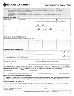 Fillable Online HEALTH BENEFITS CLAIM FORM - static.mb.bluecross.ca Fax ...