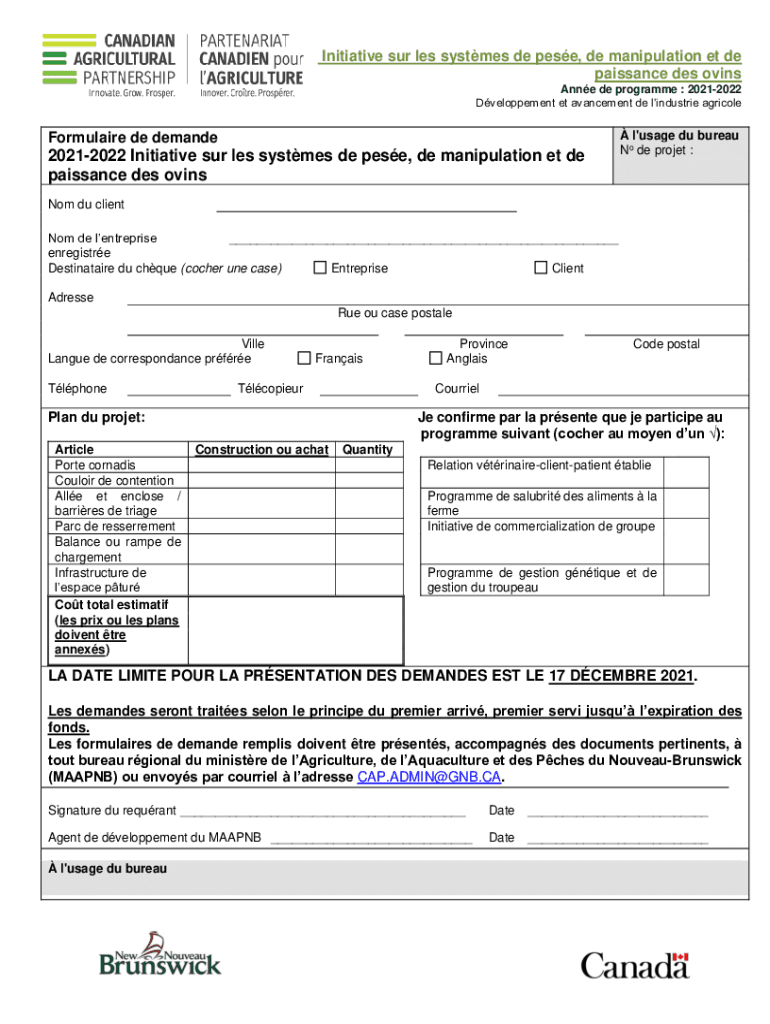Fillable Online www2 gnb APPLICATION FORM - gnb.ca Fax Email Print - pdfFiller