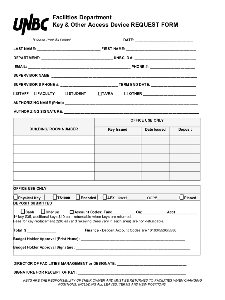 Fillable Online FACILITY ACCESS AUTHORIZATION REQUEST - GURU Fax Email ...