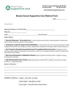 Fillable Online Breast Cancer Supportive Care Referral Form.pdf Fax ...