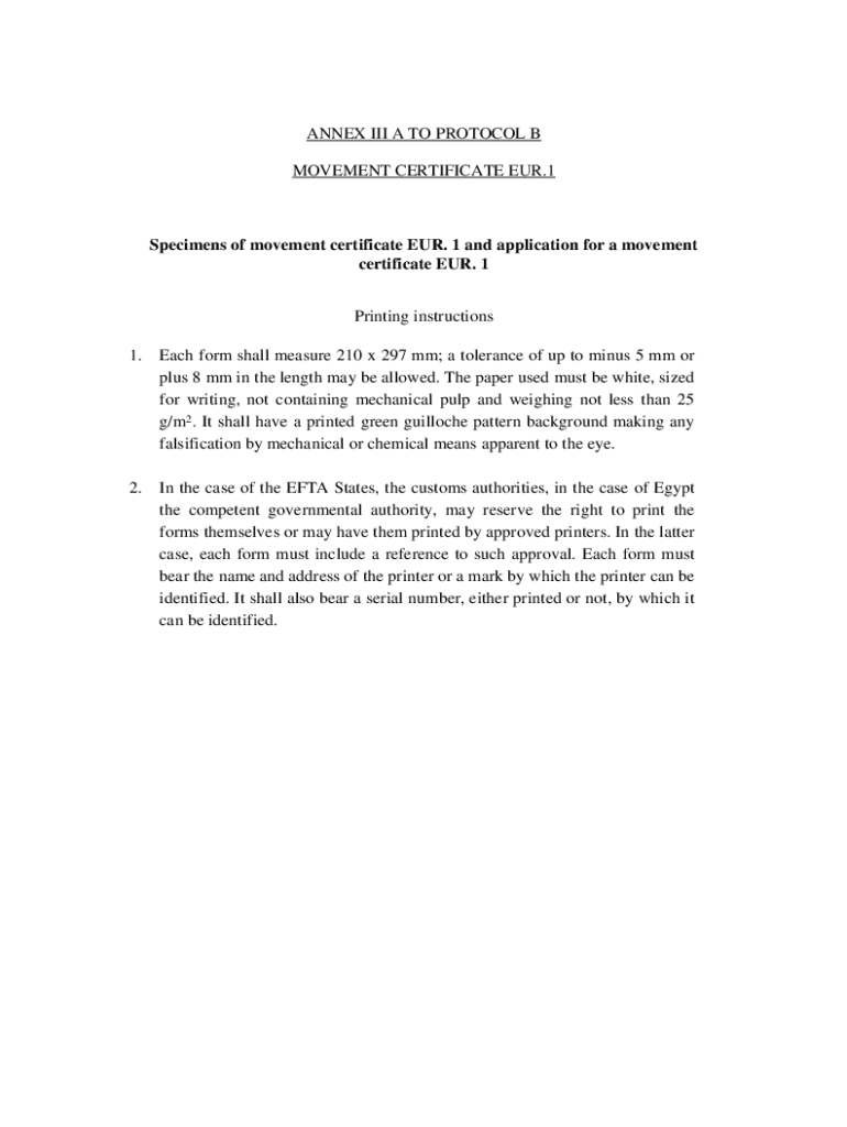Fillable Online www.efta.intmediadocumentsSpecimens of movement ...
