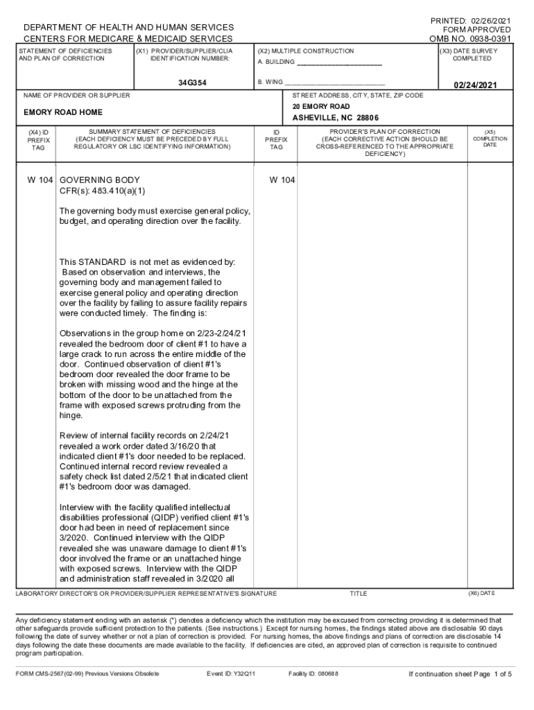 Fillable Online info.ncdhhs.gov dhsr mhlcsNC DHSR MHLCS: Statement of ...
