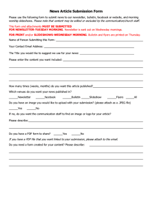 Fillable Online 21 News Submission Form Fax Email Print - pdfFiller