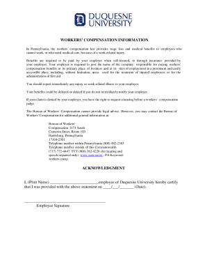 Fillable Online WORKERS COMPENSATION - Pennsylvania Department of Labor ...