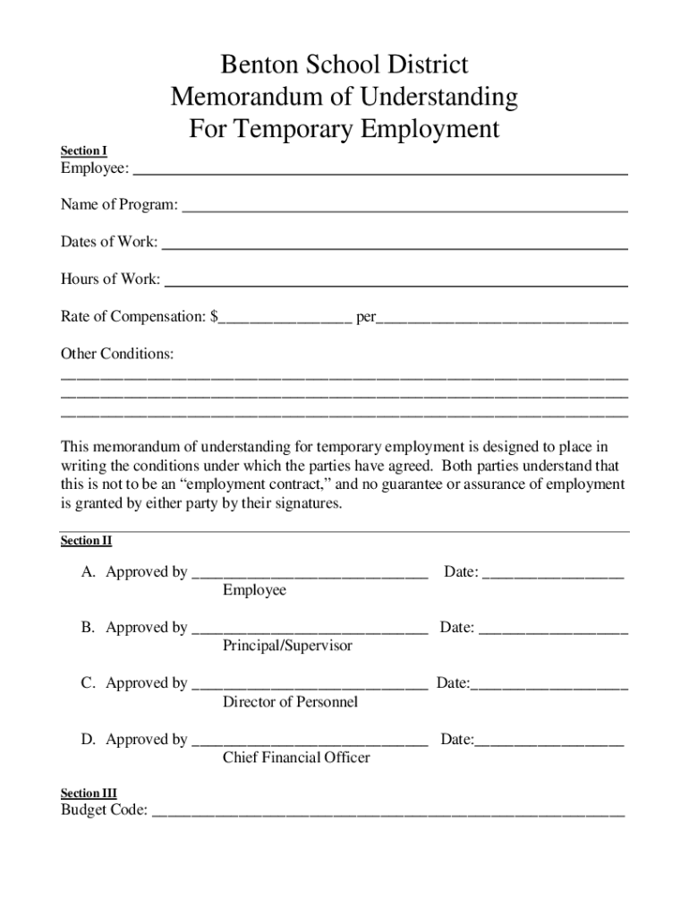 Fillable Online Temp Employment Form Fax Email Print - pdfFiller