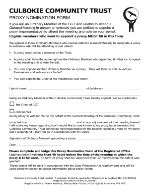 Fillable Online CCT Proxy nomination form.docx Fax Email Print - pdfFiller