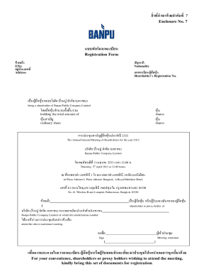 Fillable Online 7 Enclosure No. 7 Registration Form Fax Email Print ...