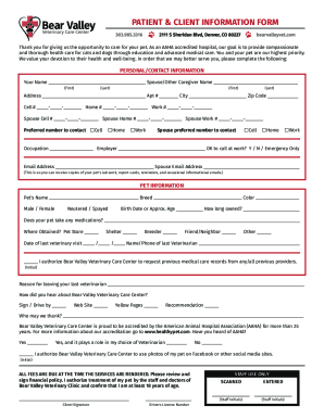 Fillable Online New Client Form - Fill and Sign Printable Template ...
