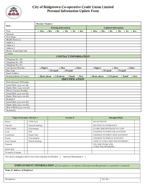 Fillable Online Blank Member Maintenance Form updated Nov 2019.doc Fax ...