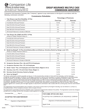 Fillable Online Companion Life Insurance Company GROUP INSURANCE ...