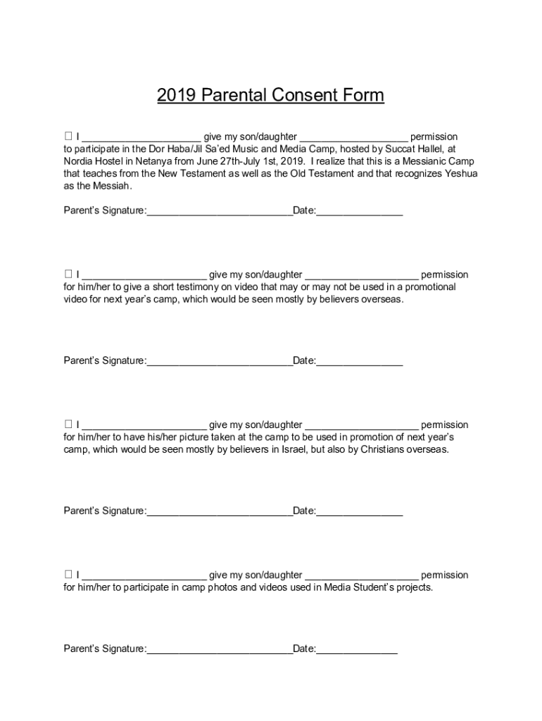 Fillable Online Parents please sign the vision consent and medical ...