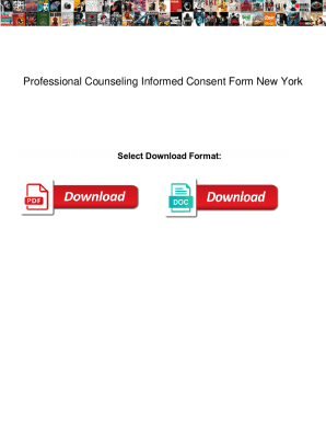 Fillable Online Professional Counseling Informed Consent Form New York ...